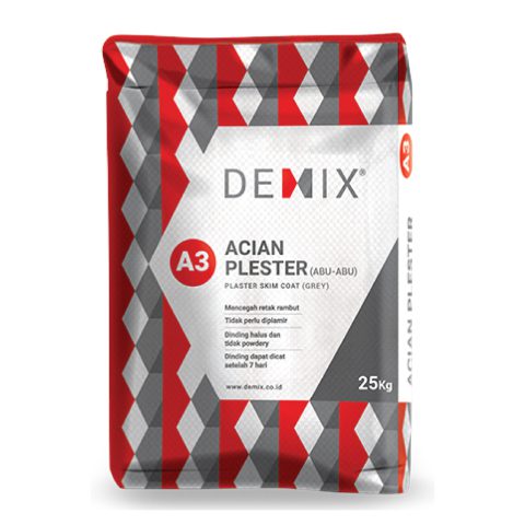 Demix A3 Acian Plester Abu Abu - PROMO APRIL 2024⭐
