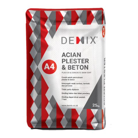Demix A4 Mortar Plester Acian Abu-Abu - PROMO APRIL 2024