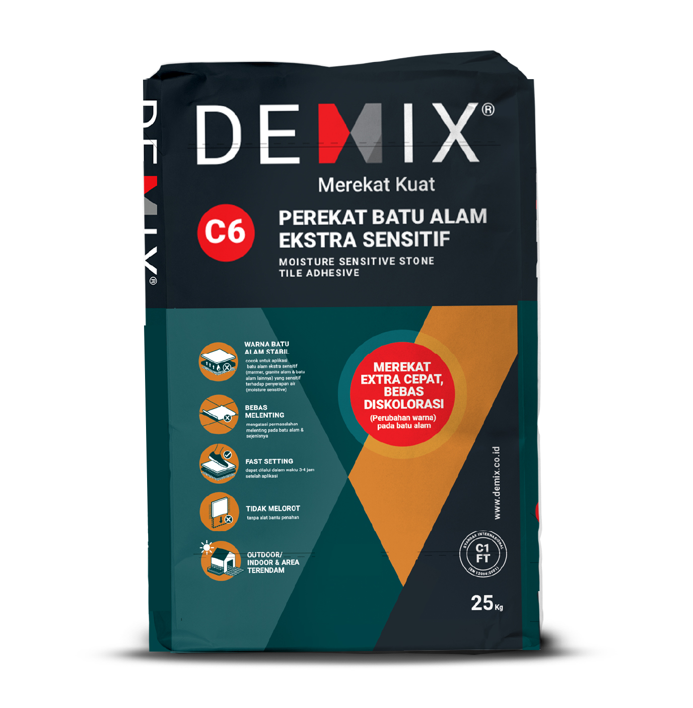 Demix C6 Perekat Batu Alam Ekstra Sensitif - PROMO SEPTEMBER 2025