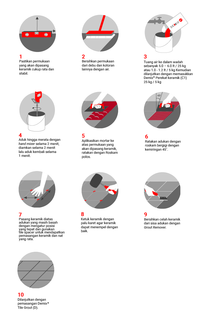 Demix C1 Mortar Perekat Keramik - PROMO MEI 2025⭐