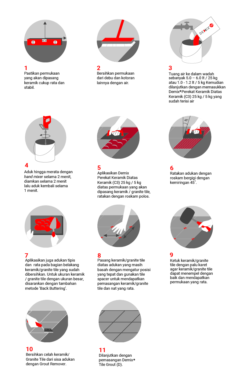 Demix C3 Perekat Keramik Diatas Keramik| PROMO SEPTEMBER 2025