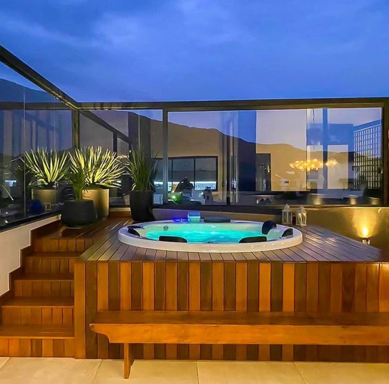 6 Desain Kolam Renang Rooftop Terbaik dan Estetik - Demix