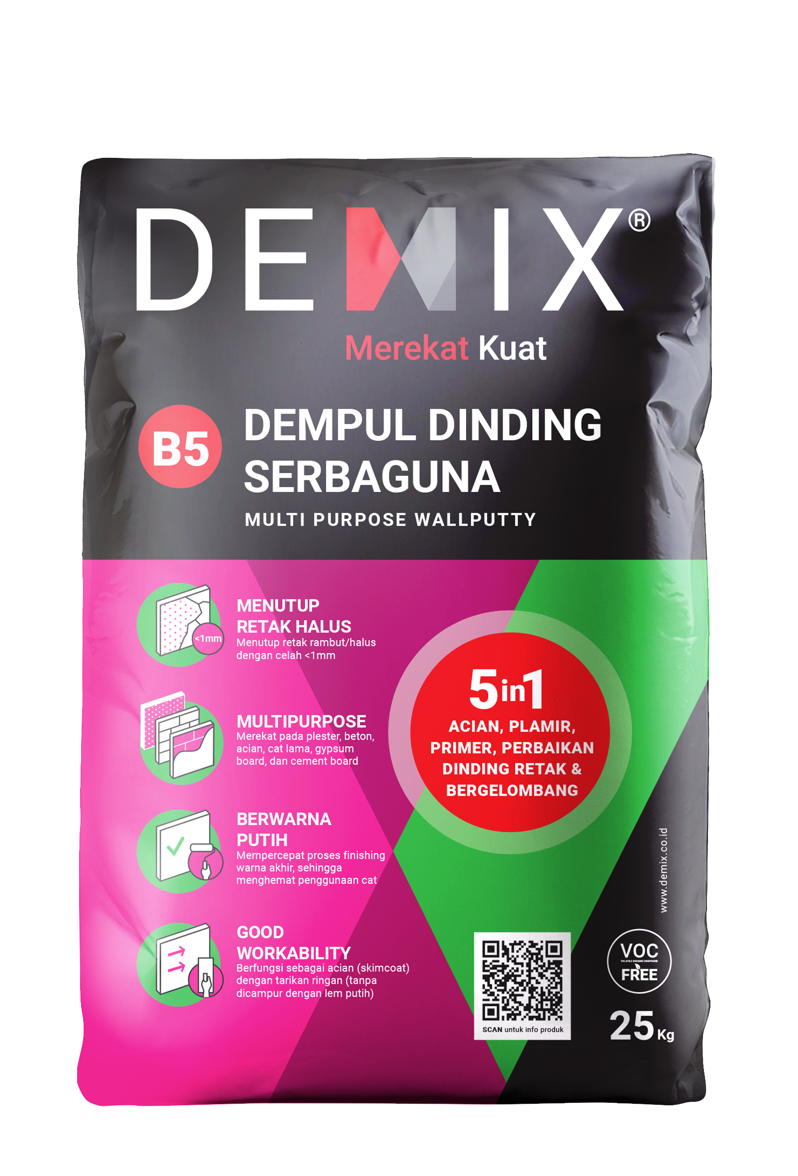 Demix B5 Dempul Dinding Serbaguna - PROMO MEI 2025⭐