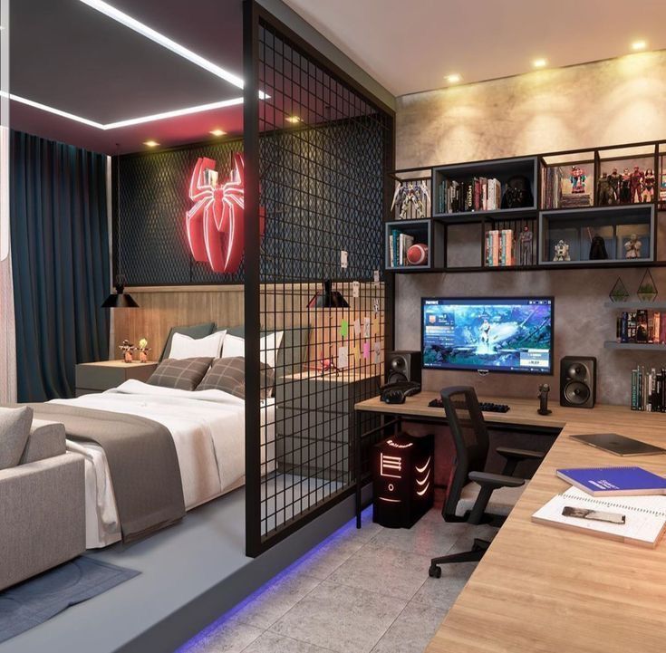 Desain Ruang Gaming Minimalis Kekinian Paling Kece - Demix