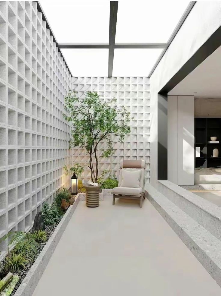 Desain Lorong Samping Rumah, Simpel dan Elegan - Demix